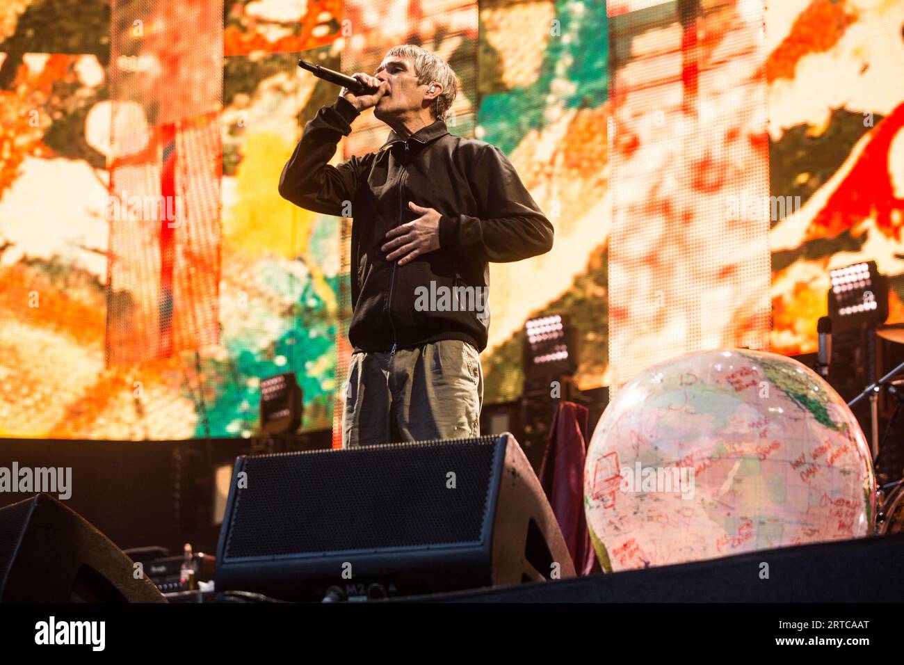 The Stone Roses performing at the Etihad Stadium in Manchester in 2016 ...
