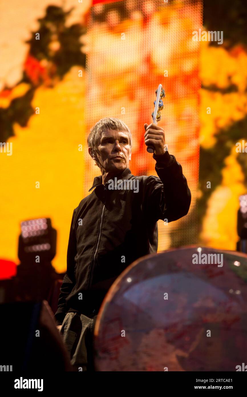 The Stone Roses performing at the Etihad Stadium in Manchester in 2016 ...