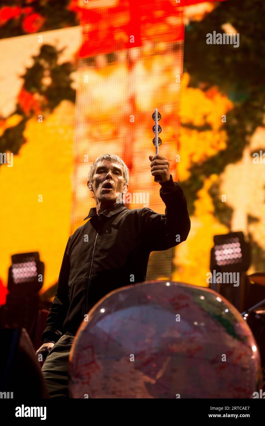 The Stone Roses performing at the Etihad Stadium in Manchester in 2016 ...
