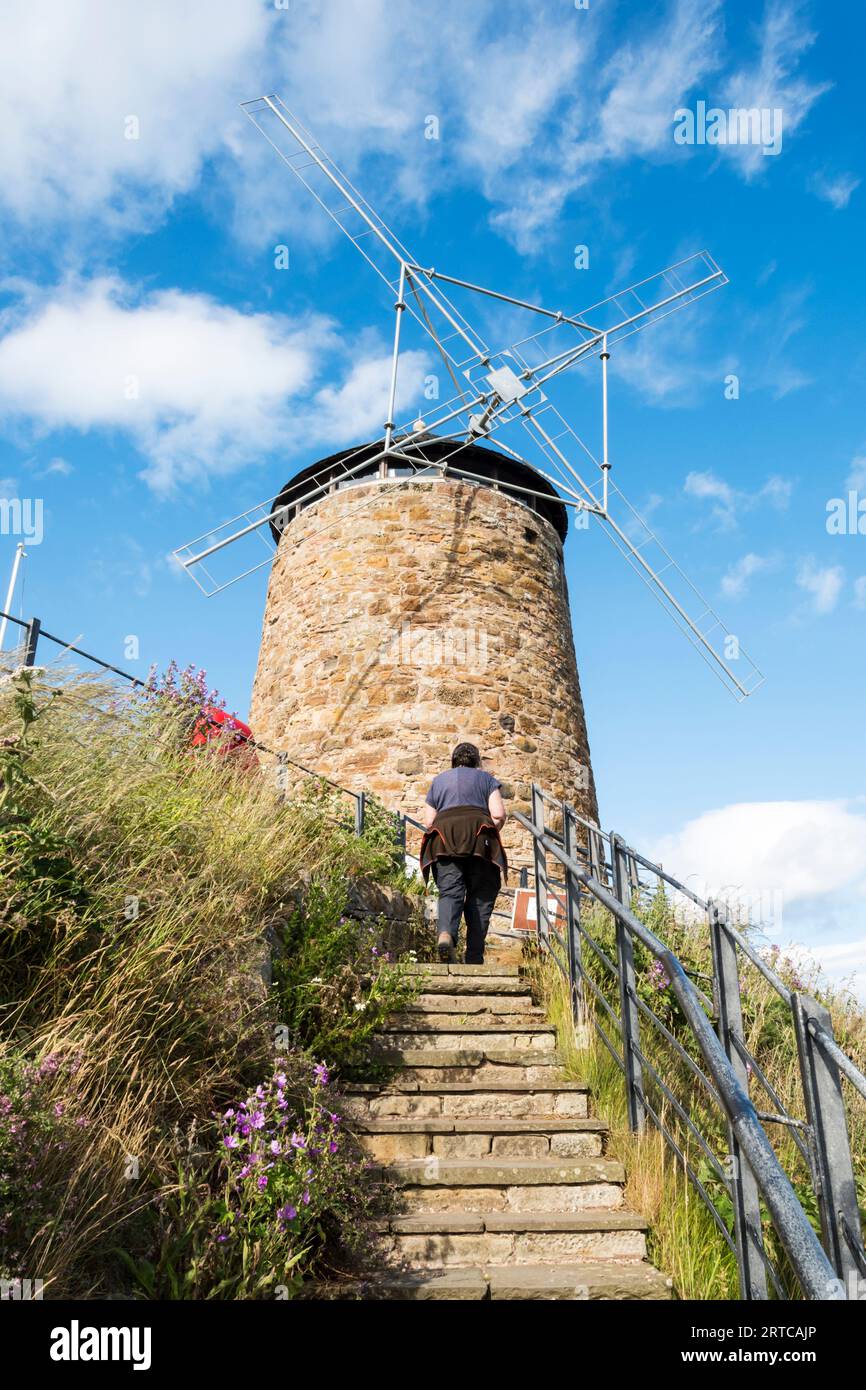 A visitor to the 18th century St Monan's windmill. It was originally ...