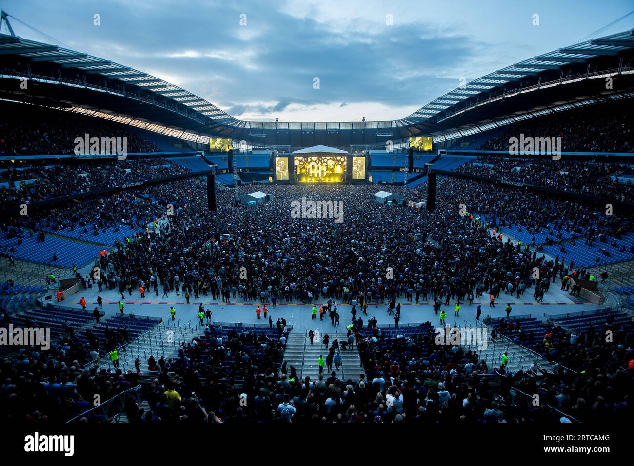 The Stone Roses performing at the Etihad Stadium in Manchester in 2016 ...