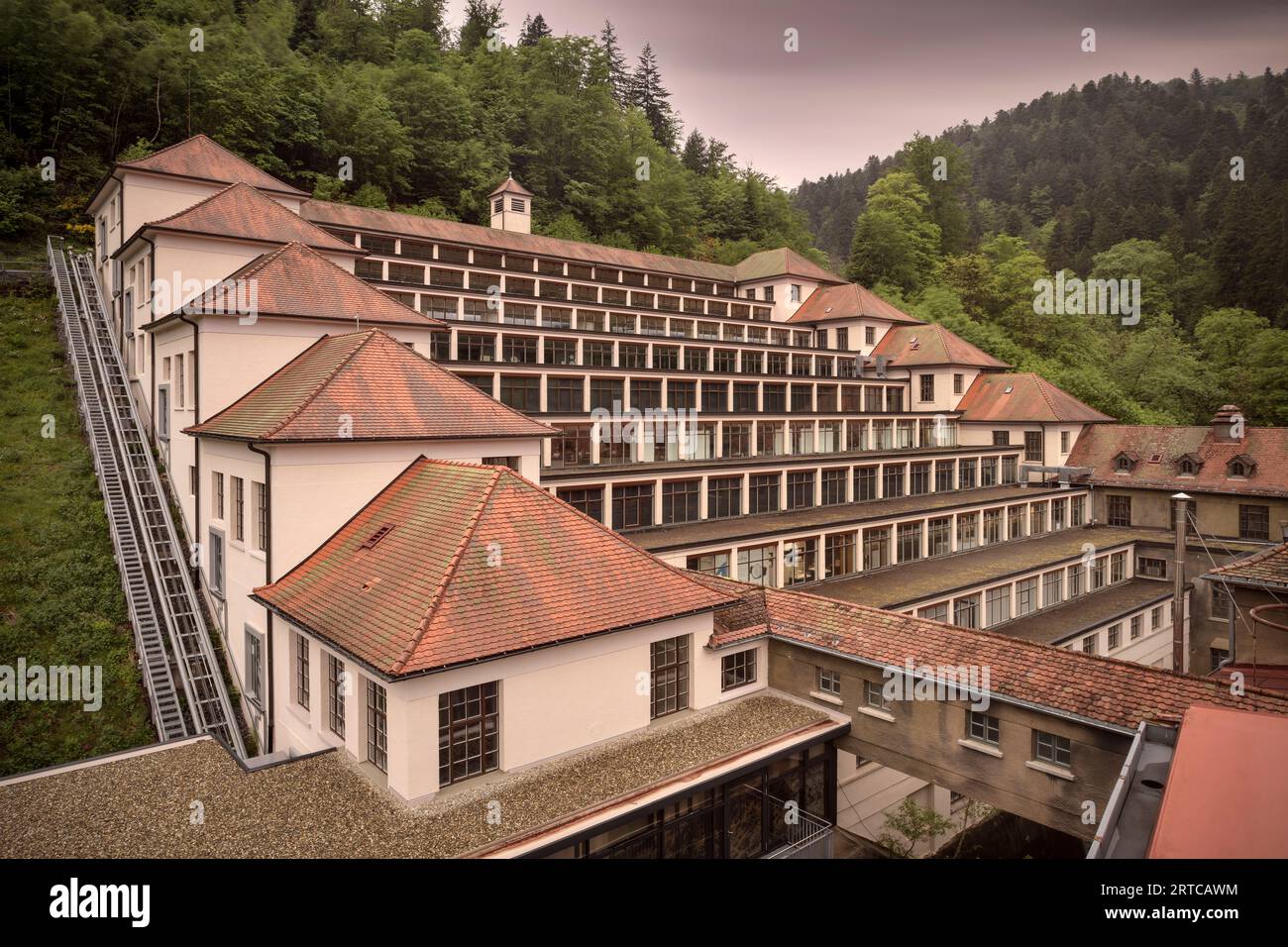 Junghans terrace building, Schramberg, Black Forest, Baden-Wuerttemberg ...
