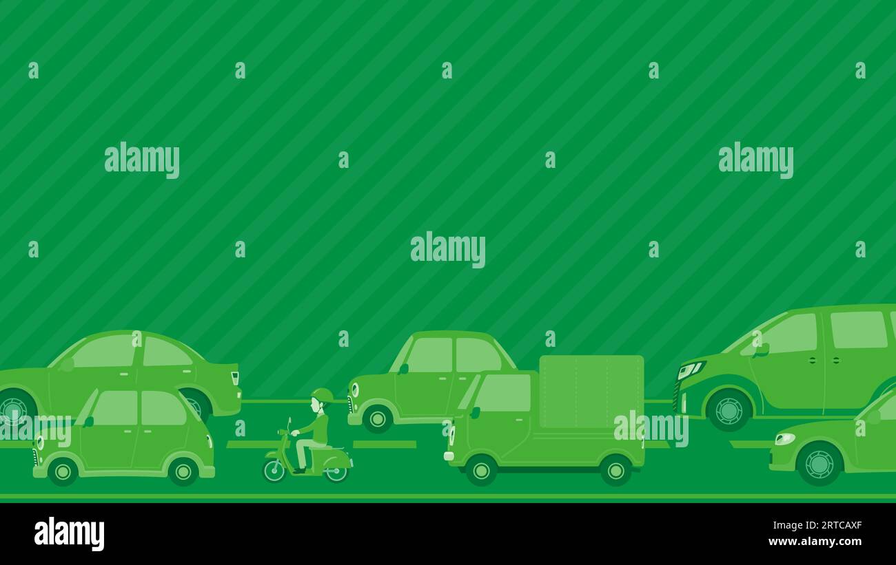 Car and road heading design. green. Vector data that is easy to edit ...