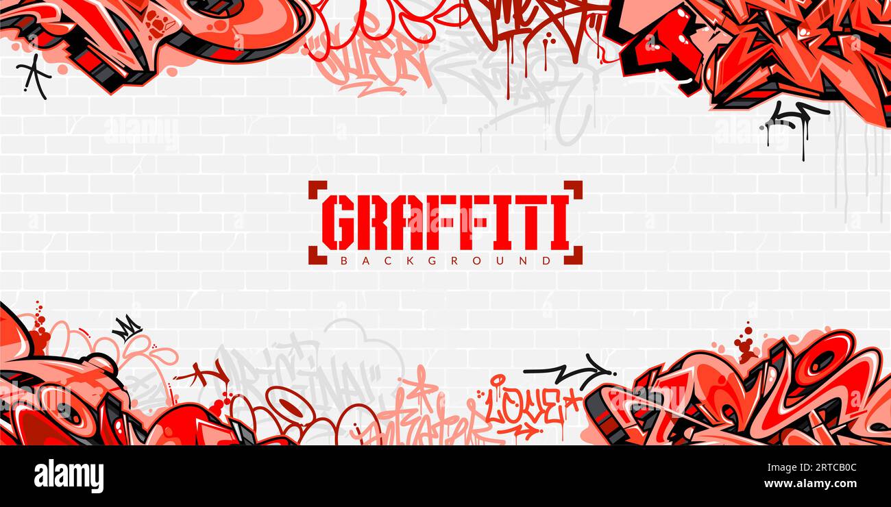 Colorful Abstract Urban Style Hiphop Graffiti Street Art Vector ...
