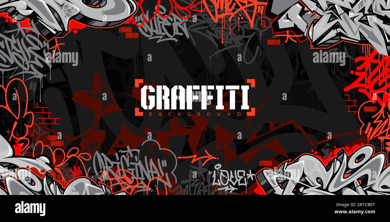 Abstract Urban Style Hiphop Graffiti Street Art Vector Illustration ...