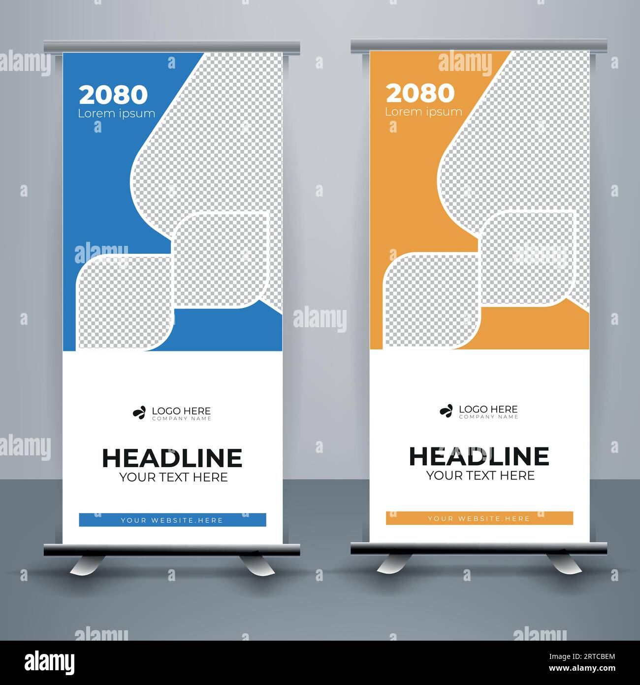 Modern roll up banner template, Standee template, X-banner template ...