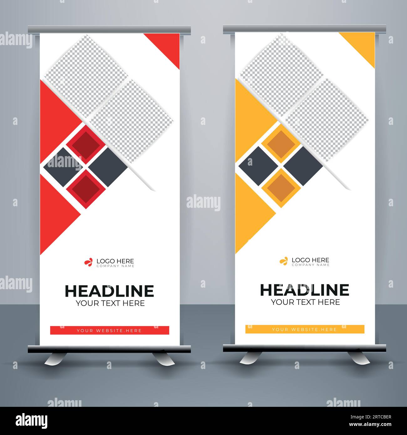 Modern roll up banner template, Standee template, X-banner template ...