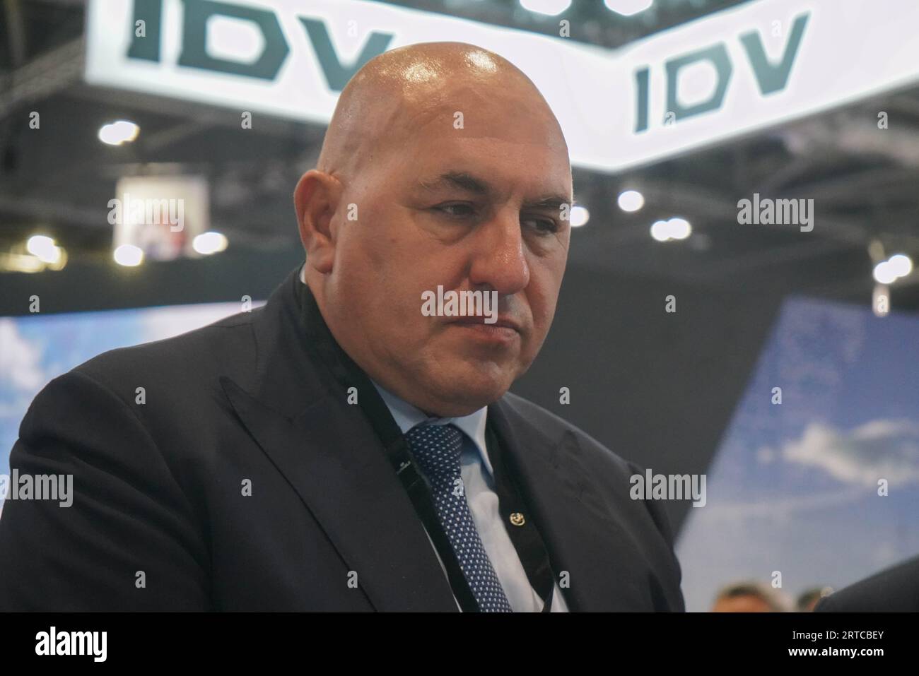 London UK. 12 September 2023 . Italian Defence Minister Guido Crosetto ...