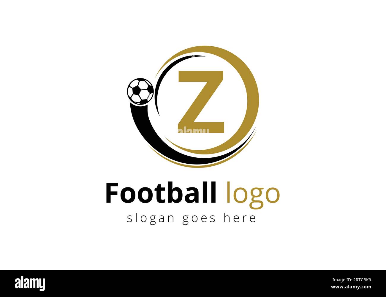 Initial Z monogram alphabet with Football Logo Design Vector Template ...
