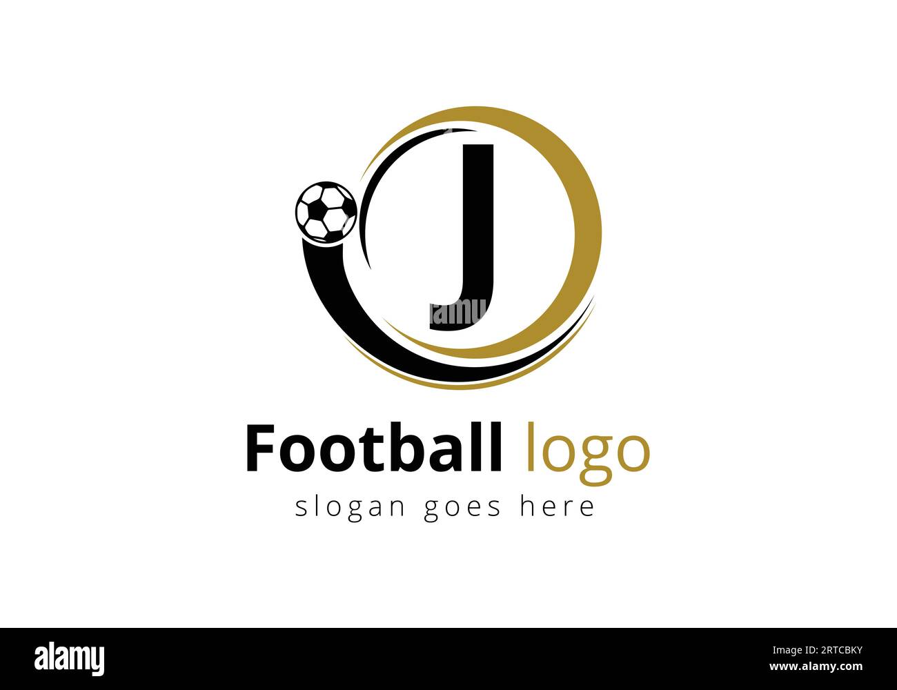 Initial J monogram alphabet with Football Logo Design Vector Template ...