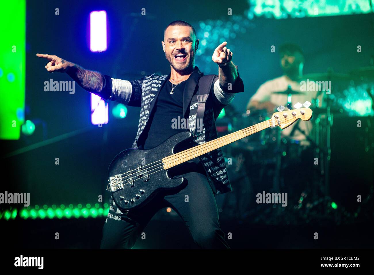 Matt Willis of Busted performs on stage at The O2 Arena on September ...