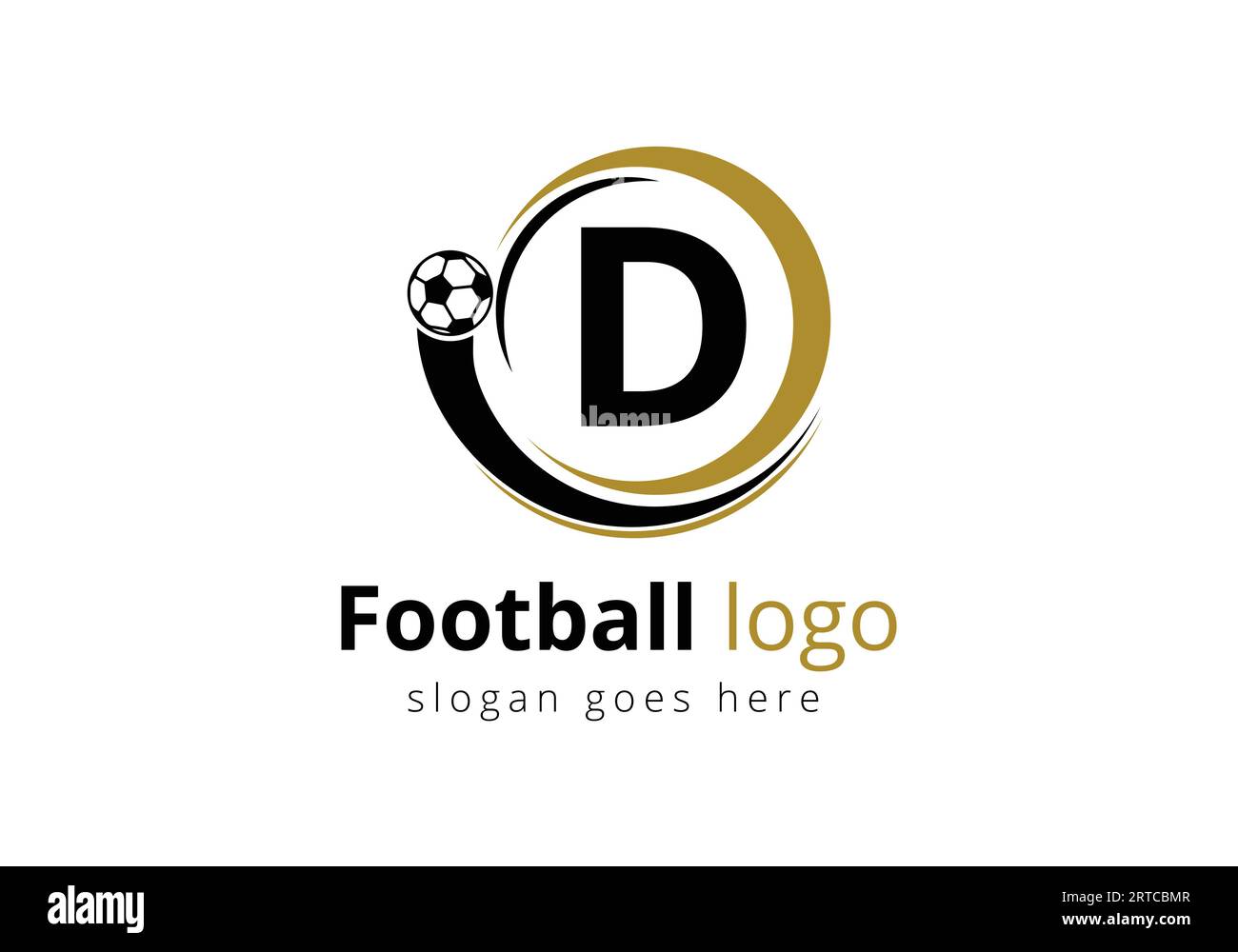 Initial D monogram alphabet with Football Logo Design Vector Template ...