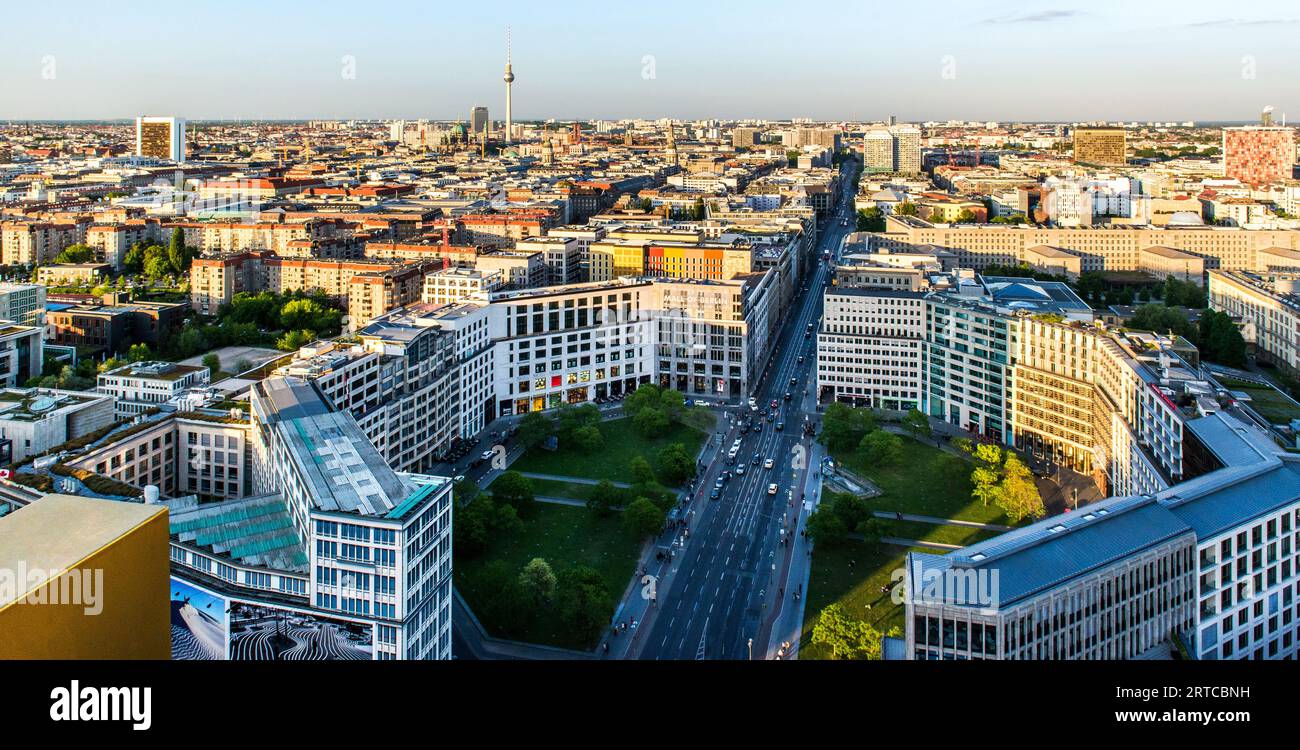Panoramic 'The German's Capitol', Berliner Fernsehturm, Berlin, Germany ...