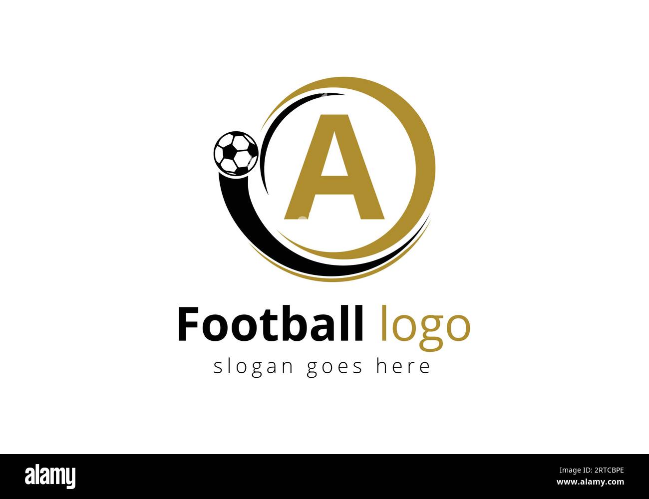 Initial A monogram alphabet with Football Logo Design Vector Template ...