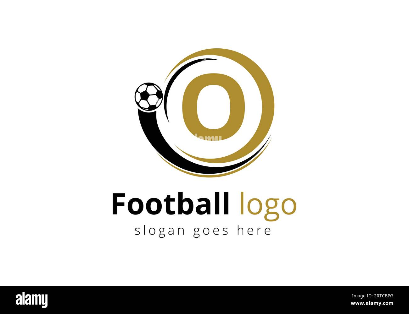 Initial O monogram alphabet with Football Logo Design Vector Template ...