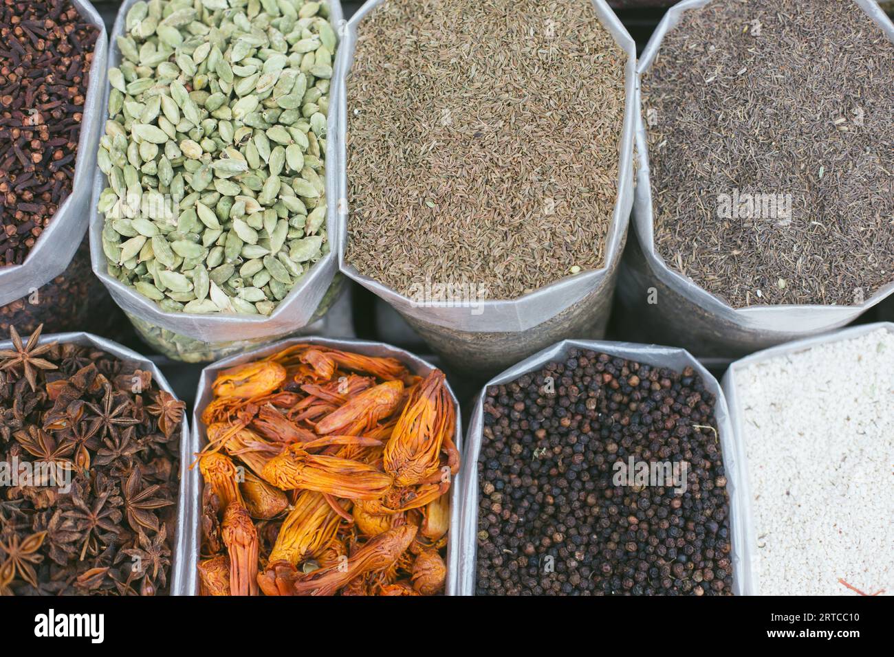 Pune, India, different types of spices sold at the market Stock Photo ...
