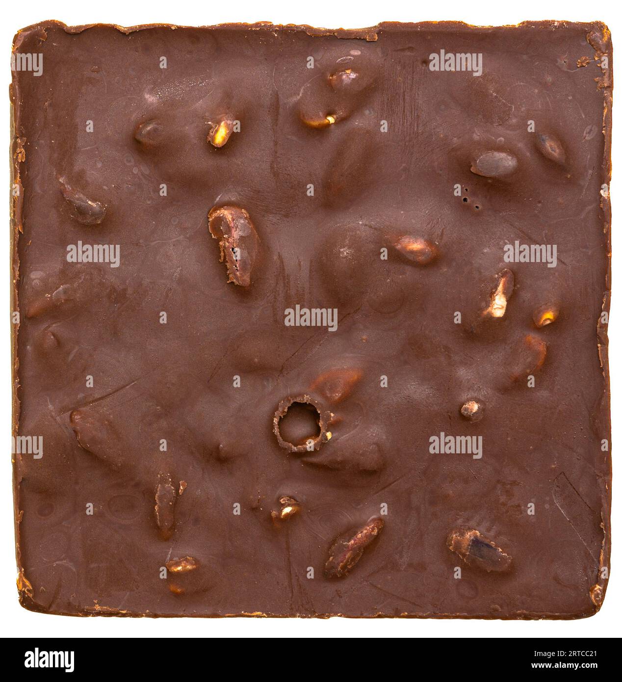 Chocolate with nuts isolated on white background Stock Photo - Alamy