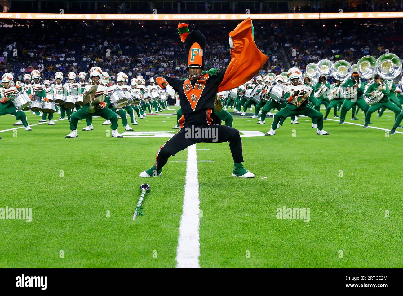 The Florida A&M University Marching 100 band performs during the 2023 ...