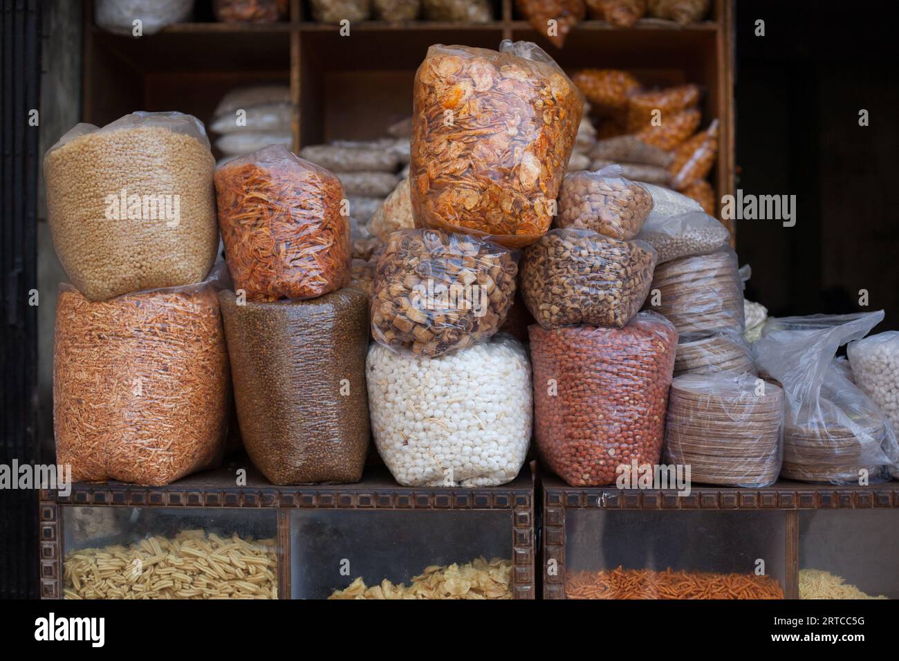 Pune, India, Indian Savoury snacks for sale Stock Photo - Alamy