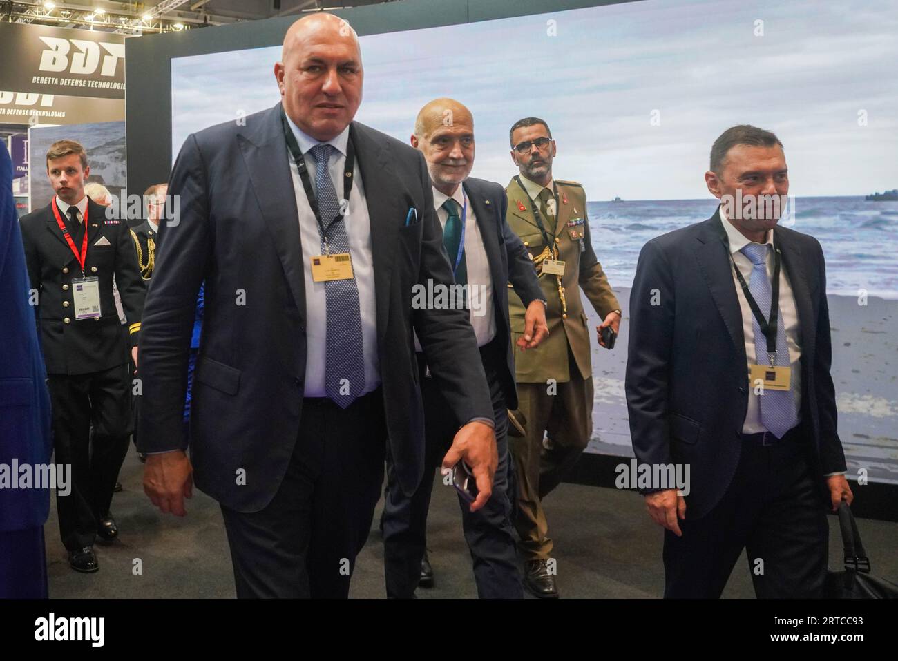 London UK. 12 September 2023 . Italian Defence Minister Guido Crosetto ...