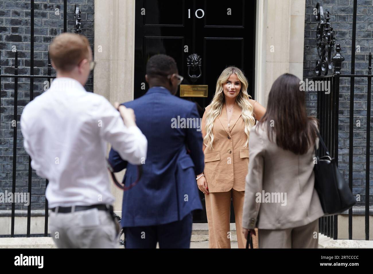 Georgia Kousoulou in Downing Street prior to taking part in a ...