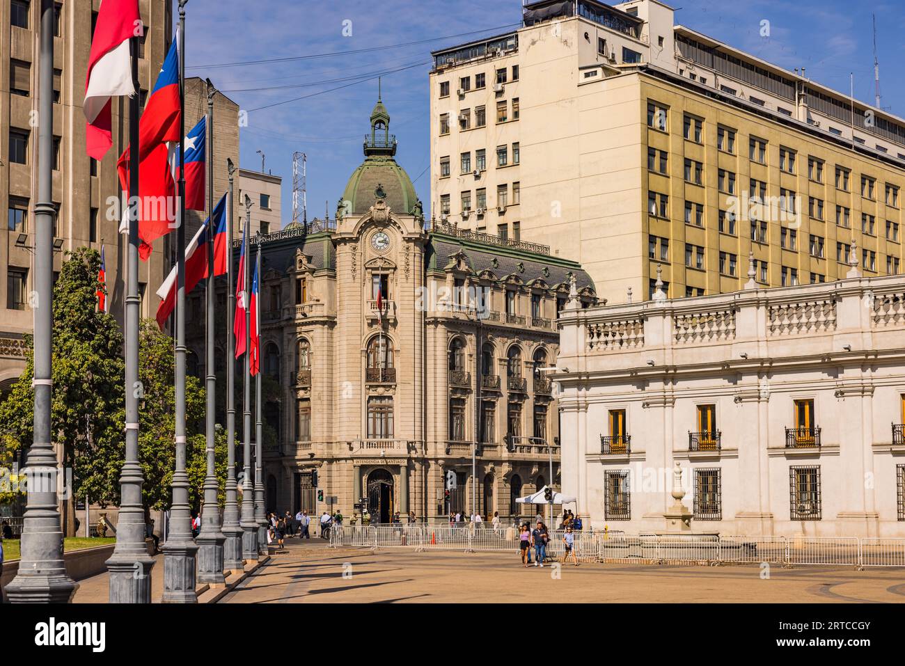 The building of the Intendencia de la Region Metropolitana at the Plaza ...