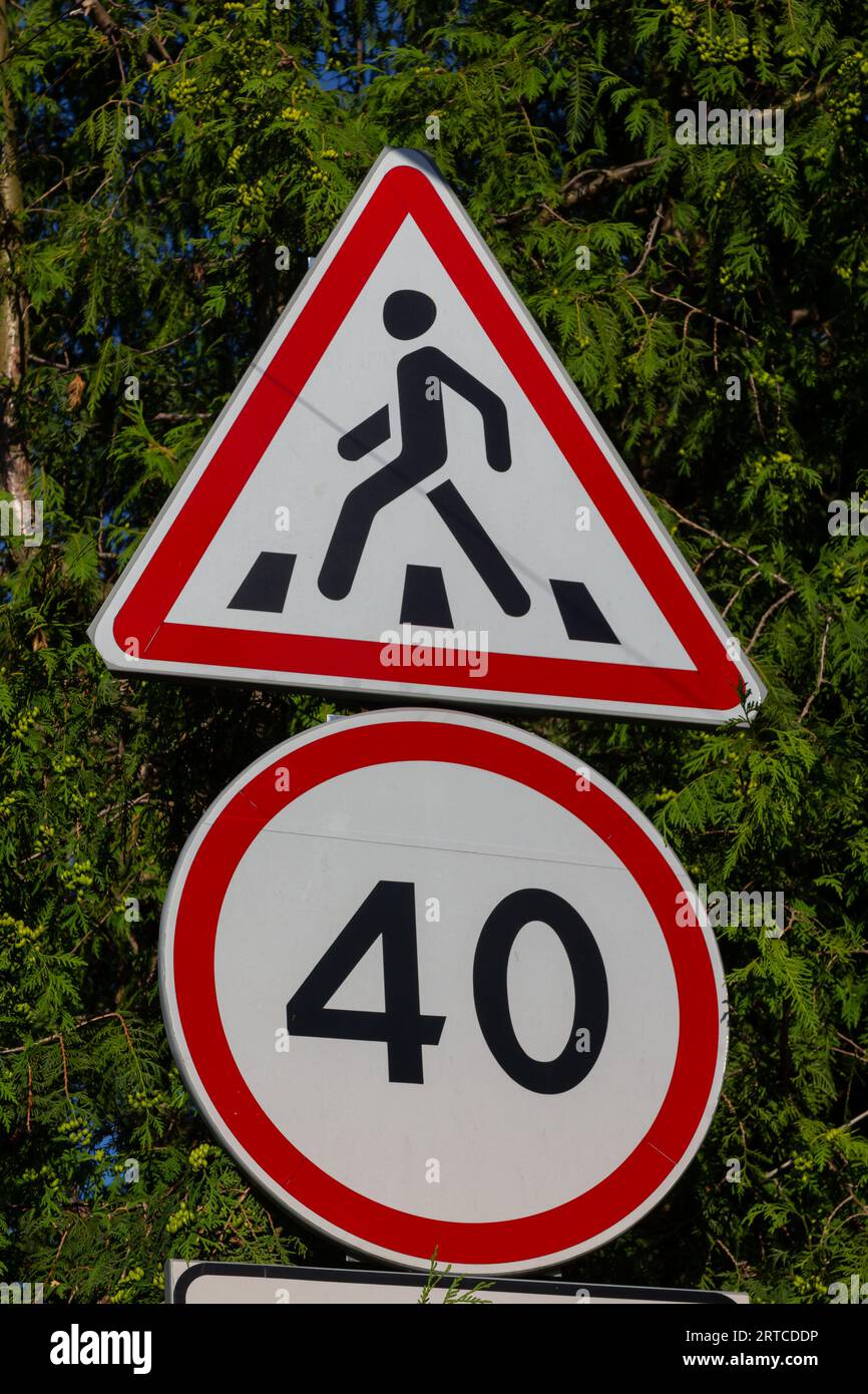 Traffic Road Signs, highways signs and traffic warning signs Stock ...