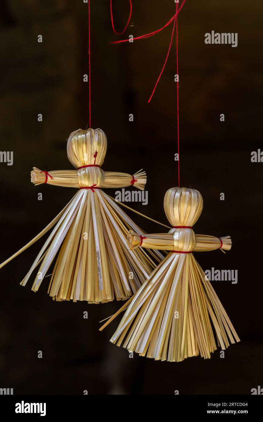 Tradition angels from handmade straw. National traditions of Ukraine ...