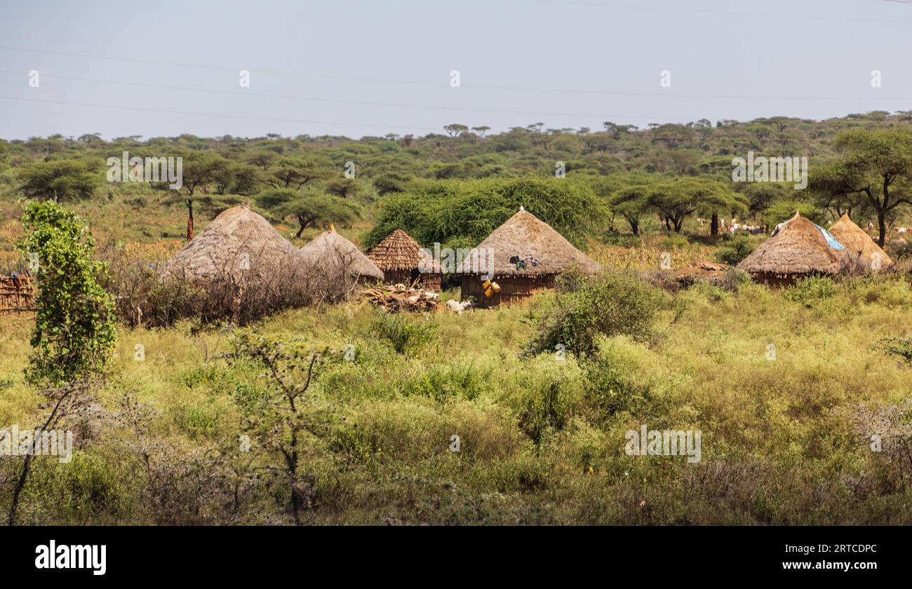 Small village near Mega town, Ethiopia Stock Photo - Alamy