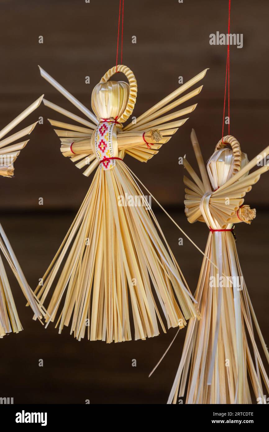 Tradition angels from handmade straw. National traditions of Ukraine ...