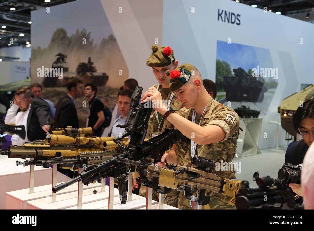 London, United Kingdom. 12th Sep, 2023. Arms manufacturers from all ...