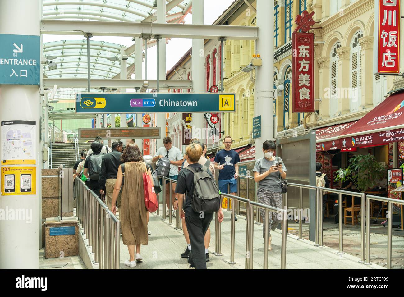 Singapore chinatown mrt station hi-res stock photography and images - Alamy