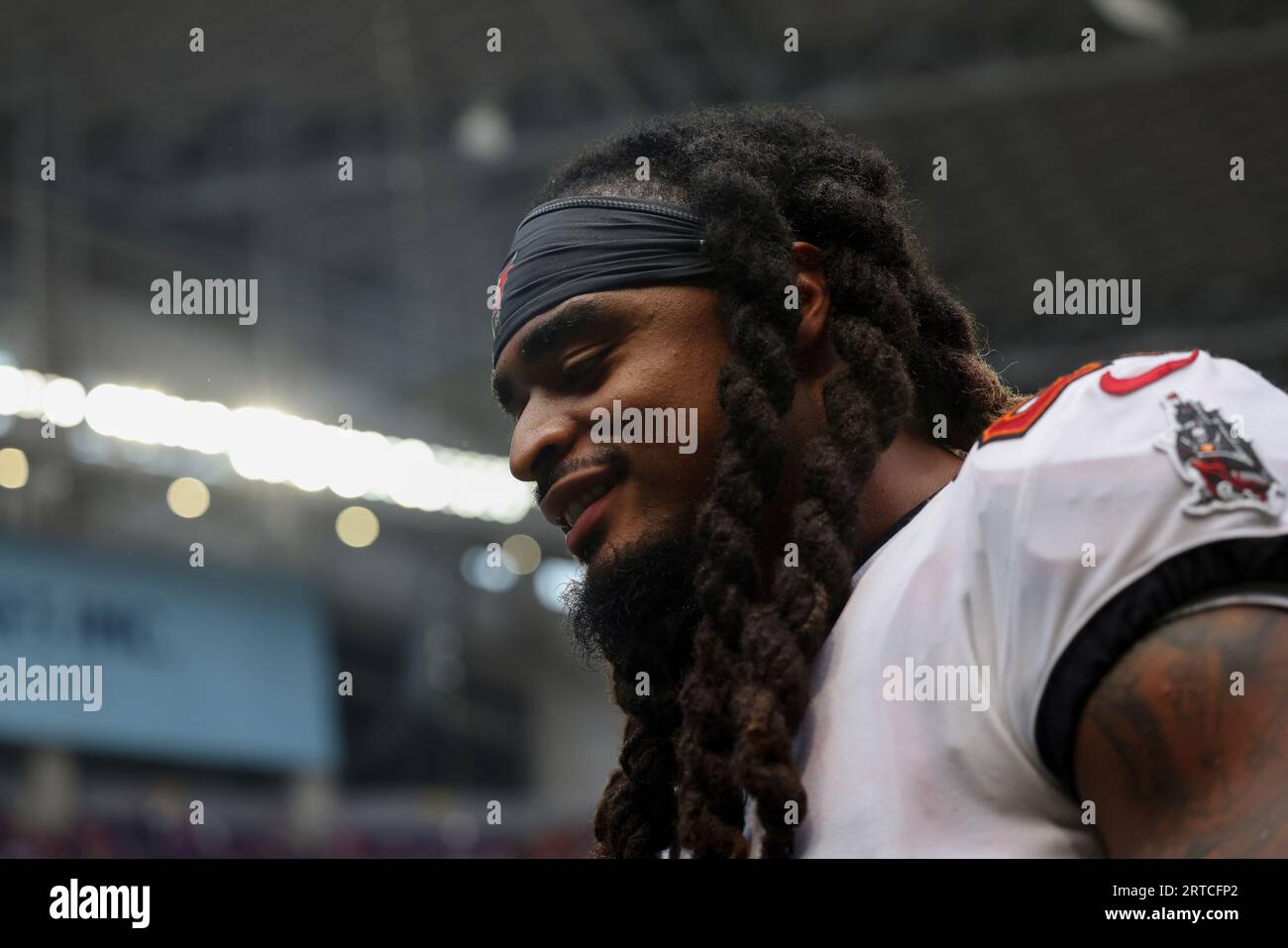 Tampa Bay Buccaneers safety Ryan Neal (23) leaves the field after an ...