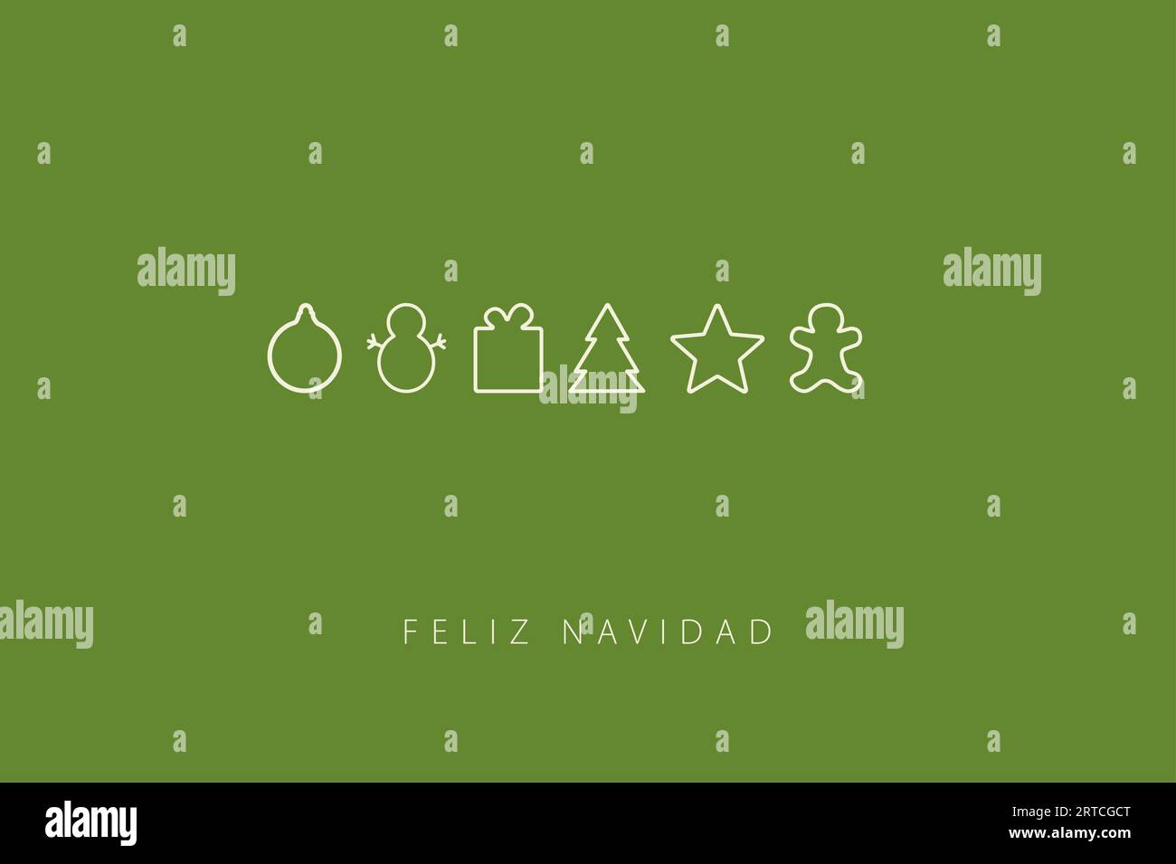 Merry Christmas lettering in Spanish (Feliz Navidad) with christmas ...