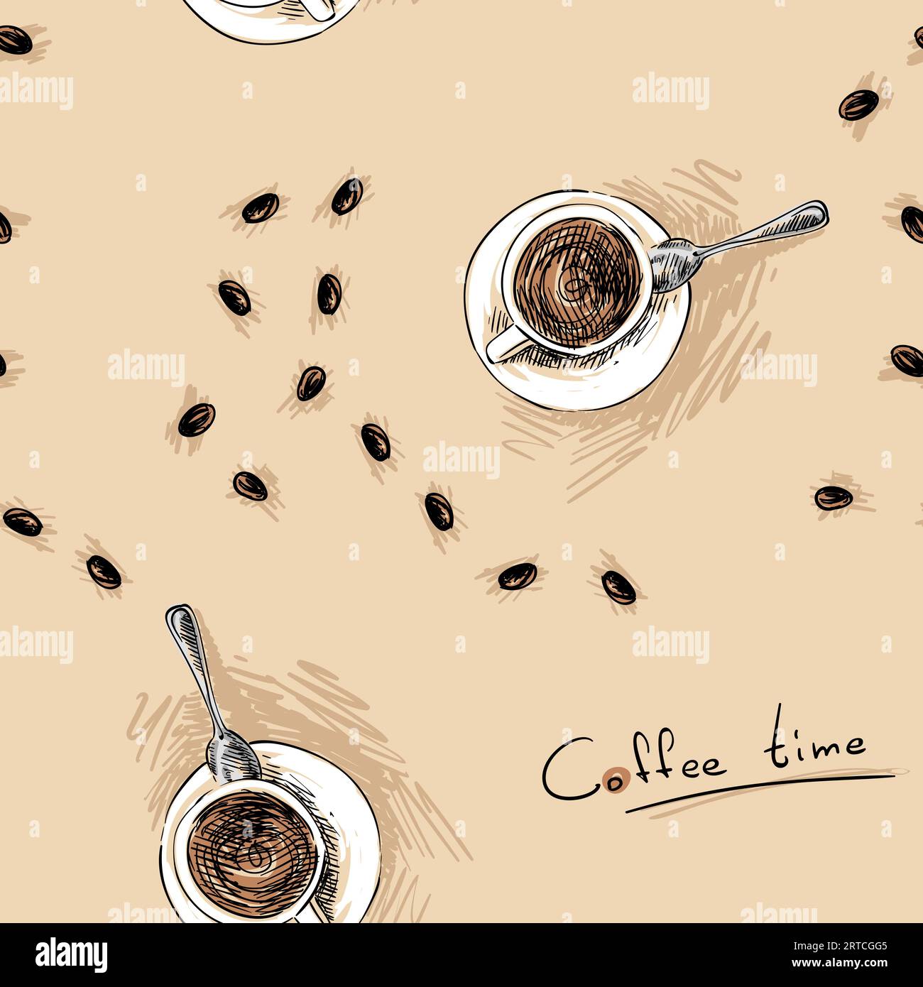 Teacup from above isolated Stock Vector Images - Alamy