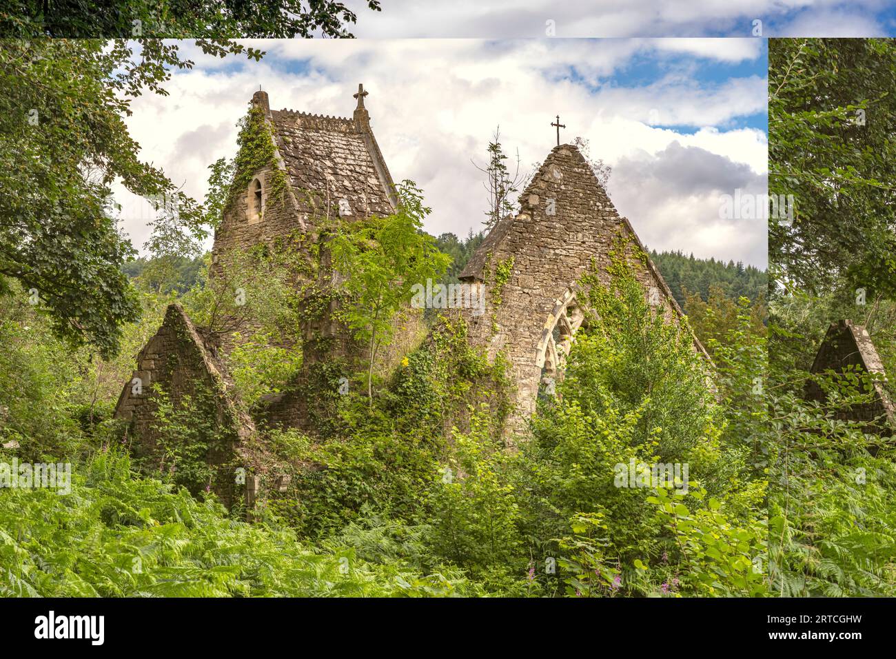 Ruins of St Mary's Church in the Wye Valley, Tintern, Wales, United ...