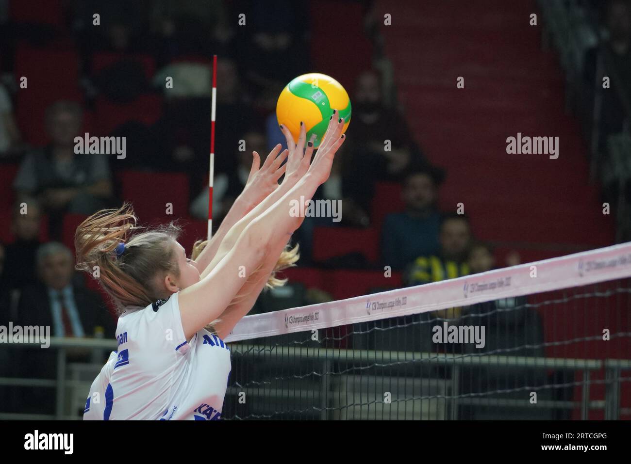 ISTANBUL, TURKIYE - JANUARY 18, 2023: Eline Timmerman in action during ...