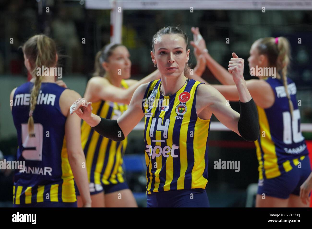 ISTANBUL, TURKIYE - JANUARY 18, 2023: Eda Erdem Dundar in Fenerbahce ...