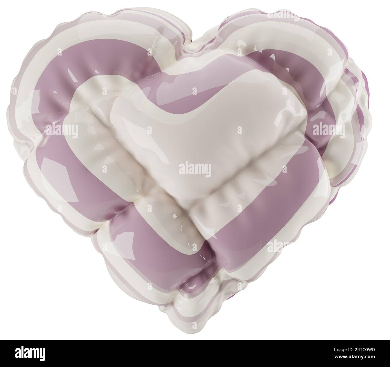 3D Heart Illustration, inflated abstract heart balloon clipart Stock ...
