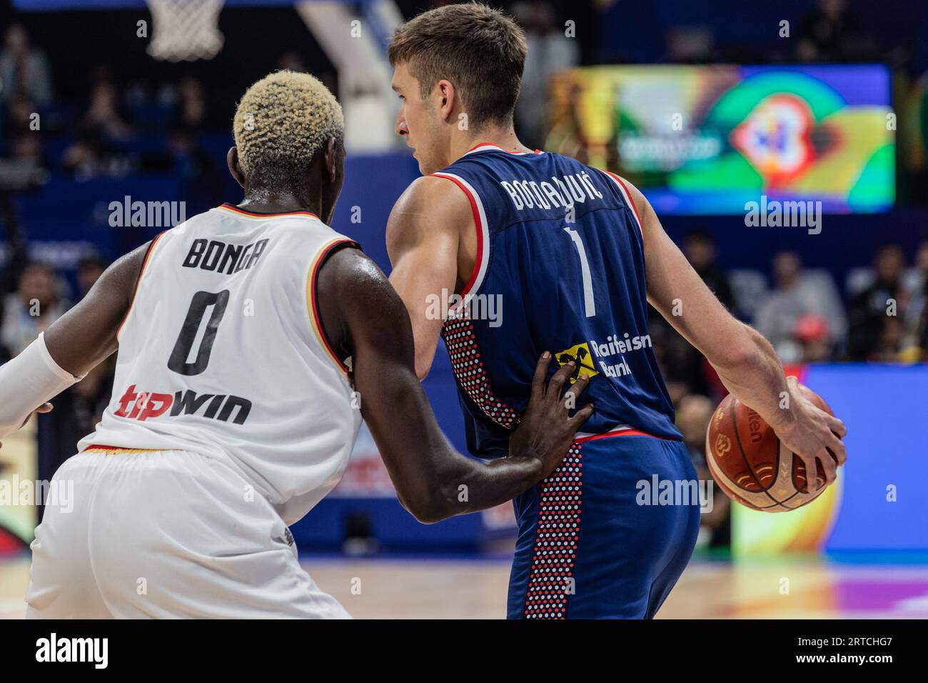 Manila, Philippines. 10th Sep, 2023. Isaac Bonga (L) of Germany and ...