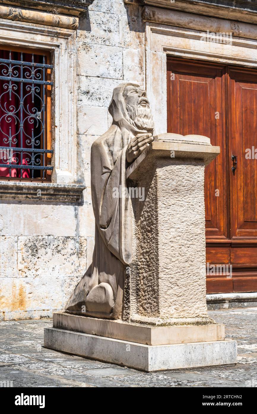 Statue of St. Anthony outside the Benedictine Convent and Church of St ...