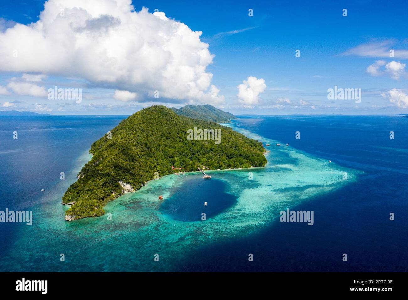 Aerial view Cape Kri, Raja Ampat, West Papua, Indonesia Stock Photo - Alamy