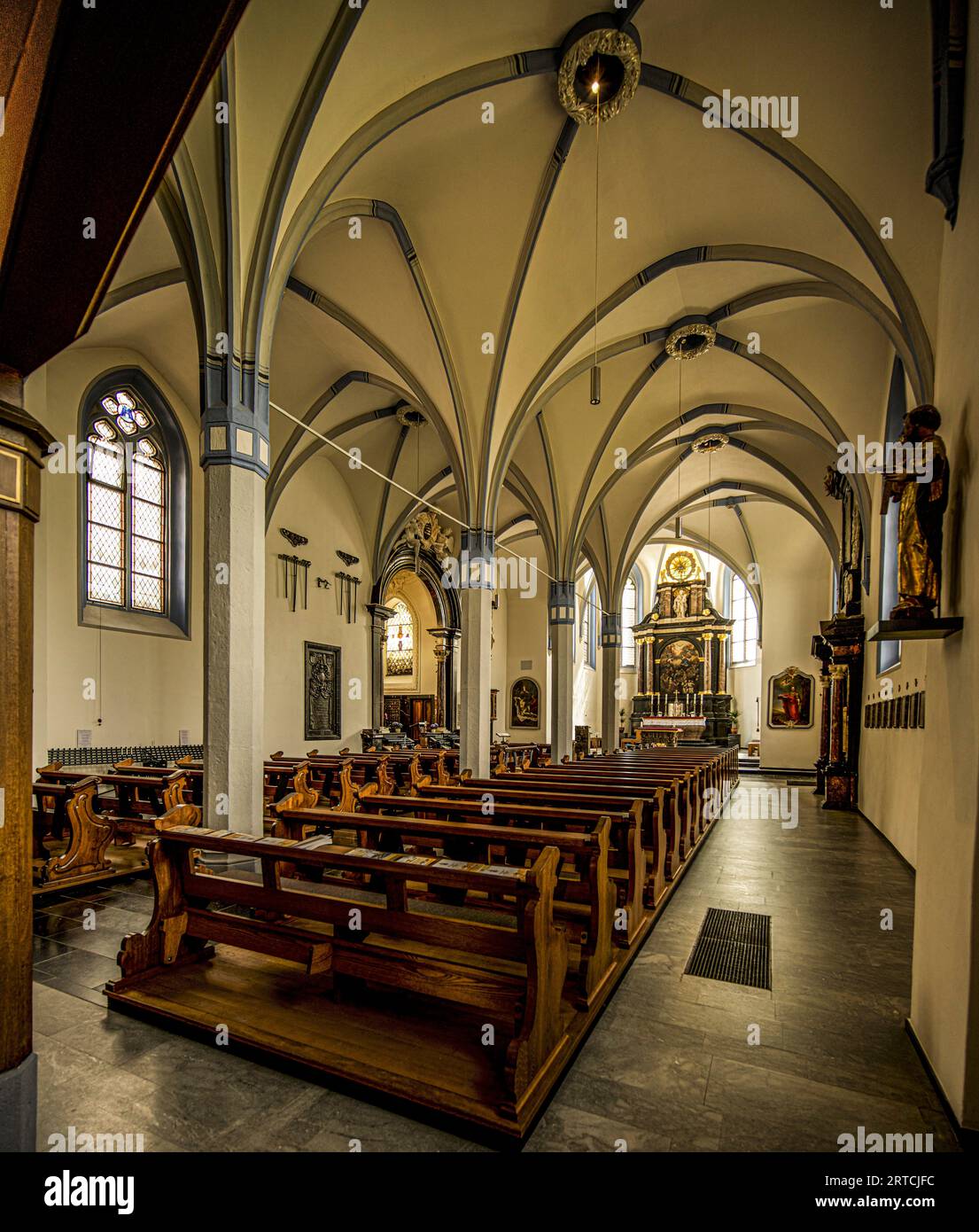 Interior of the Pilgrimage Church of the Bornhofen Monastery, Kamp ...