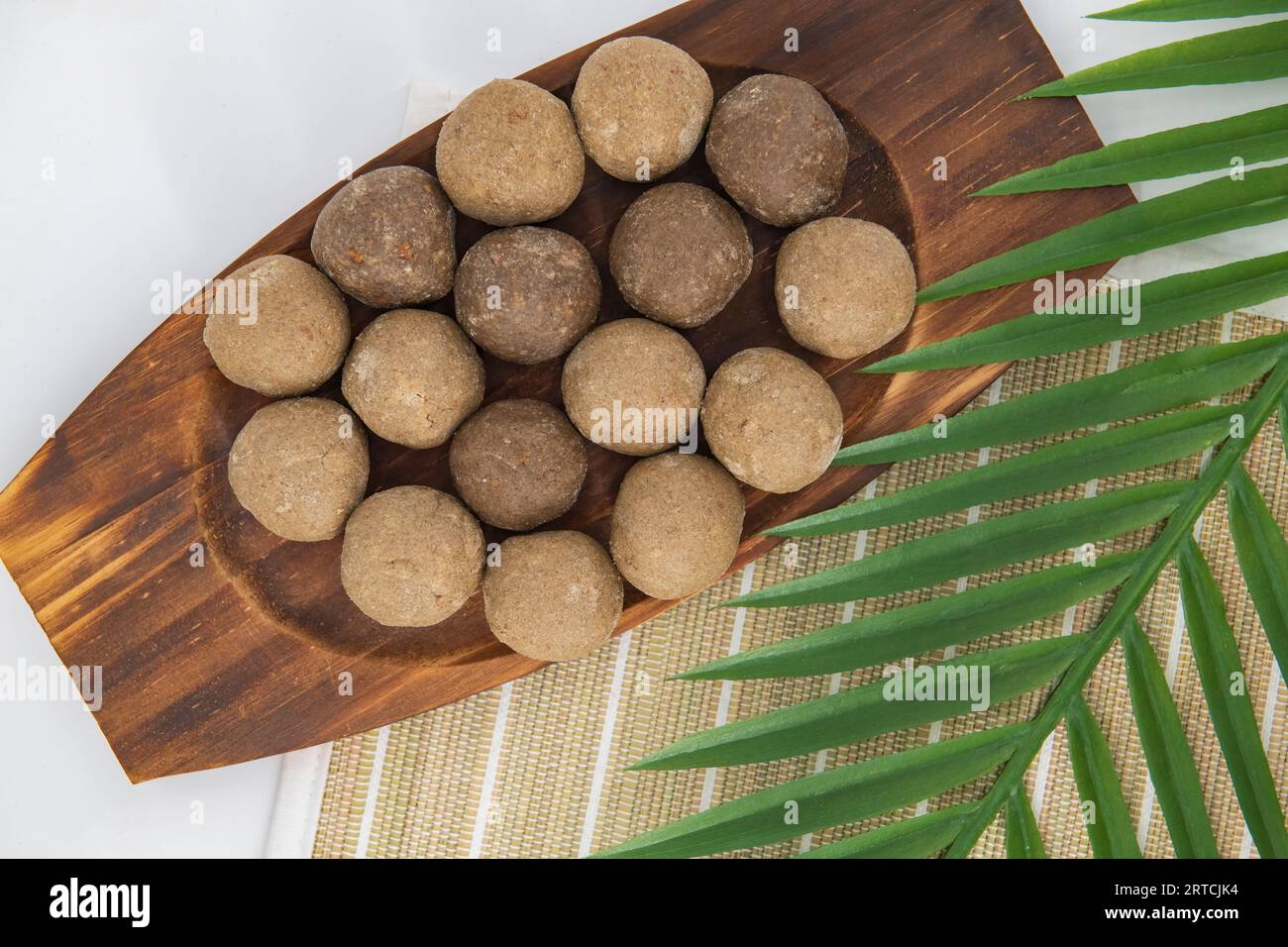 Fresh Home Made Urad Dal And Millet Laddu Isolated And Decorated Locally Called Urad Dal Ladoo