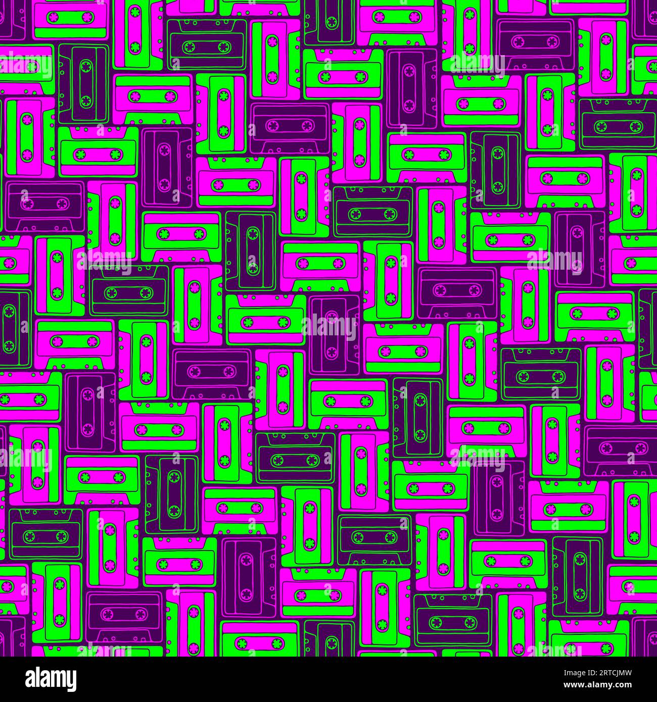 Retro 1990s seamless pattern hi-res stock photography and images - Alamy