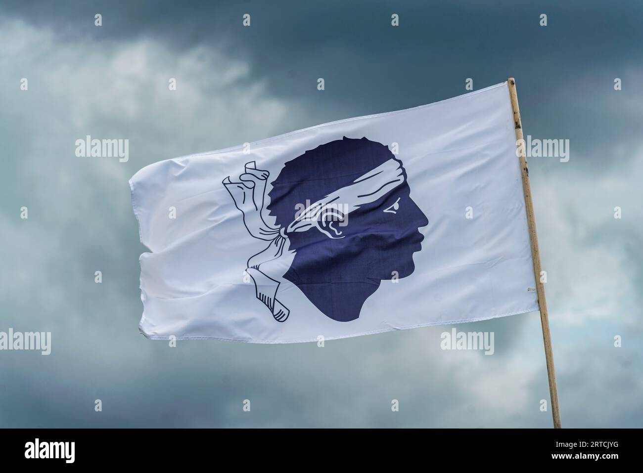 Flag with corsican symbol hi-res stock photography and images - Alamy