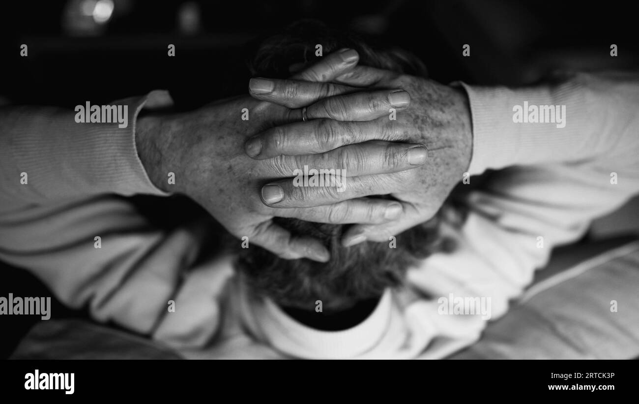 Deep contemplation Black and White Stock Photos & Images - Alamy