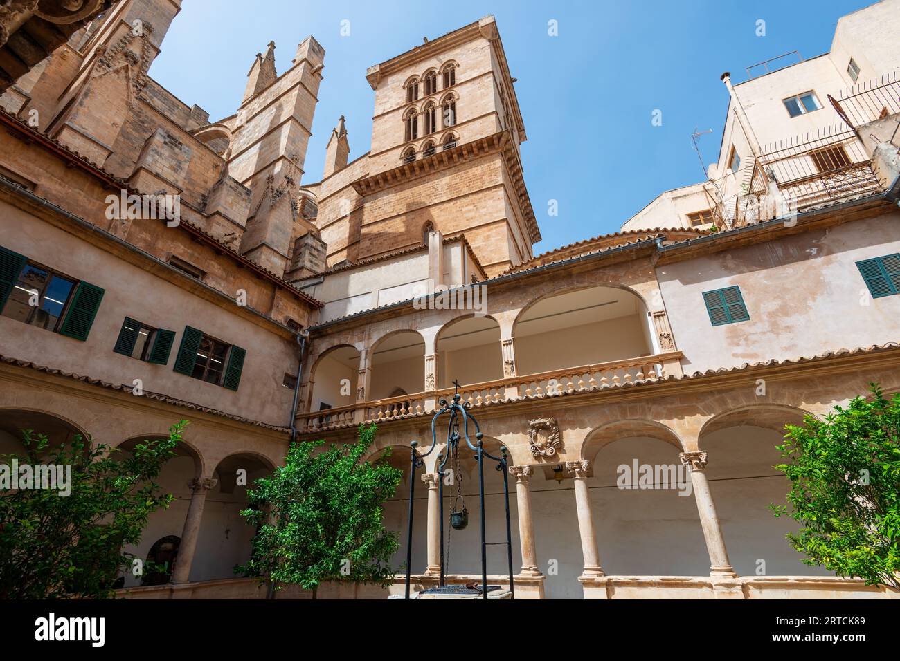 Gothic Cathedral of Mallorca in Plama Chapel of the Holy Trinity water ...