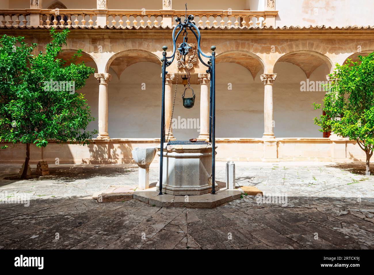 Gothic Cathedral of Mallorca in Plama Chapel of the Holy Trinity water ...