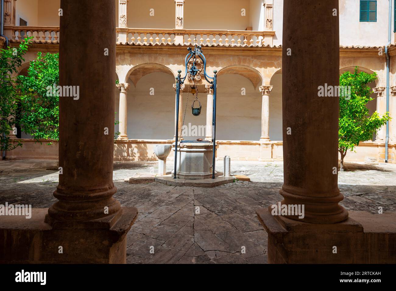 Gothic Cathedral of Mallorca in Plama Chapel of the Holy Trinity water ...